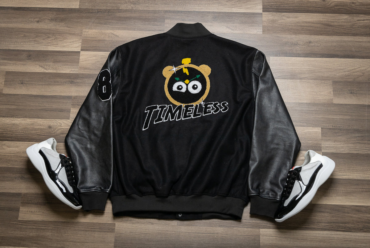 Timeless Black Varsity Wool (Pre Order) – Timeless Apparel